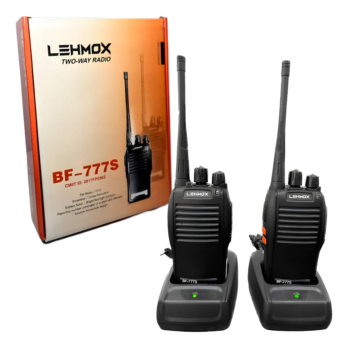 Rádio Comunicador Walkie Talkie Lehmox BF-777S – Kit com 2 Unidades